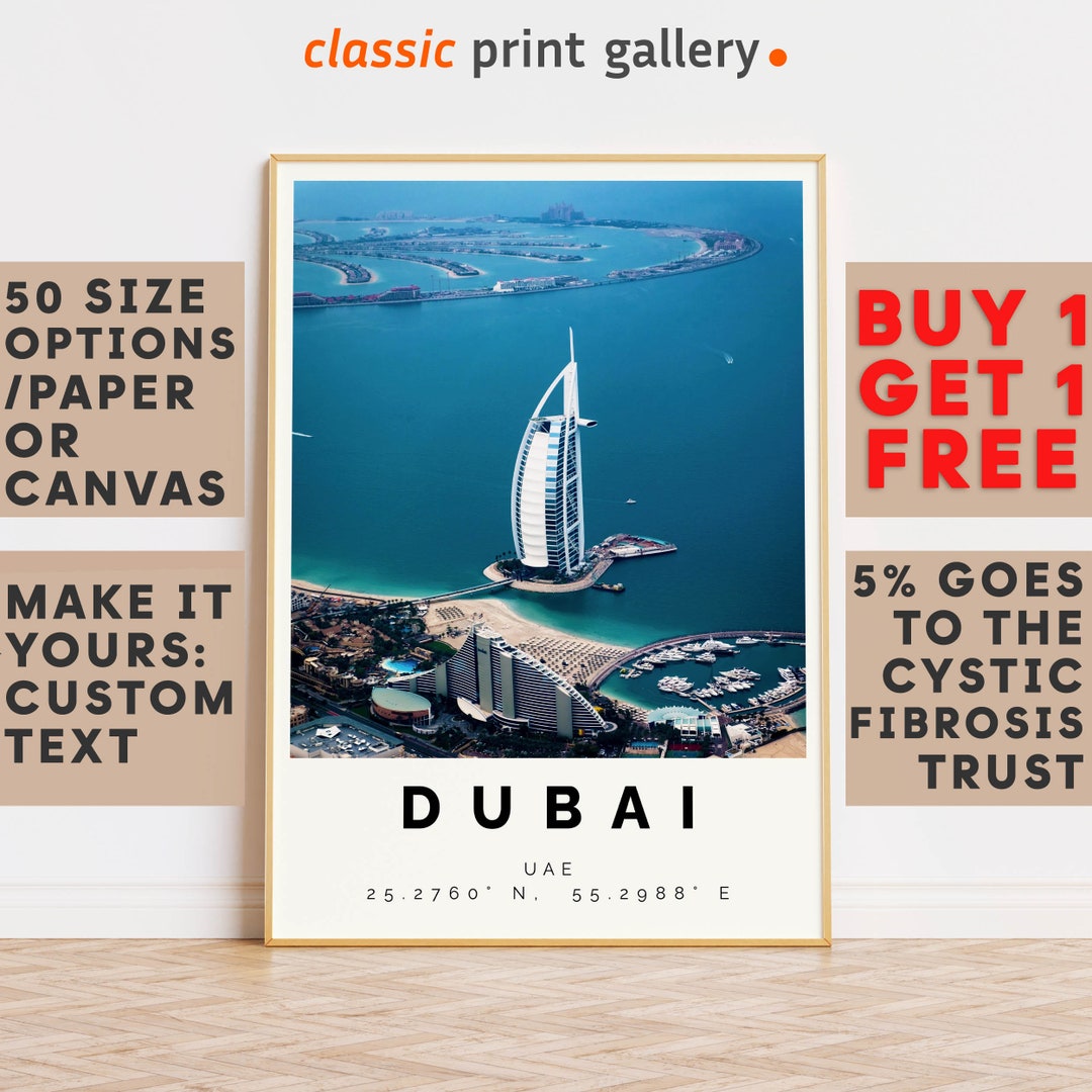 Dubai Poster Colorful Print, Dubai Wall Art, Dubai Photo Decor, Dubai ...