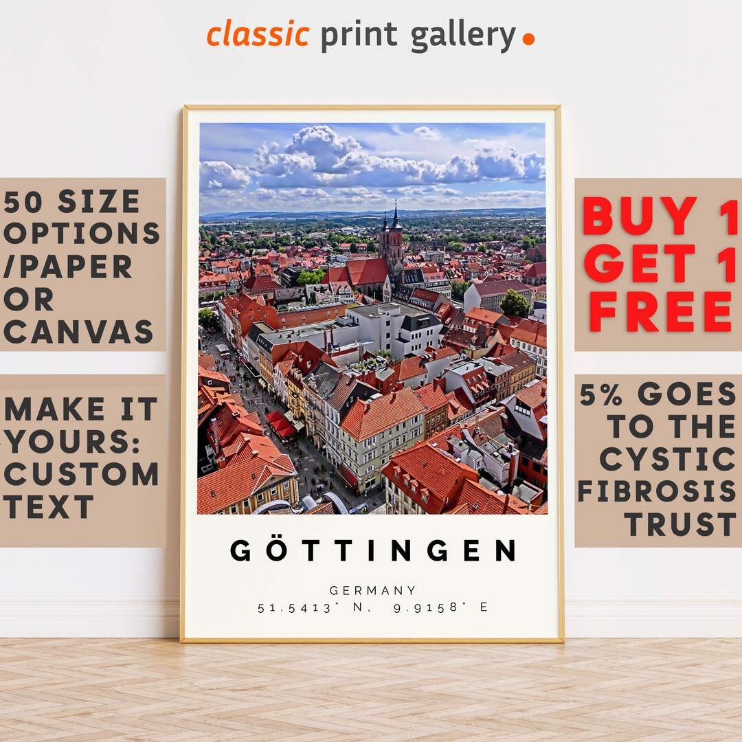 Göttingen Poster Colorful Print, Göttingen Wall Art, Göttingen Photo ...