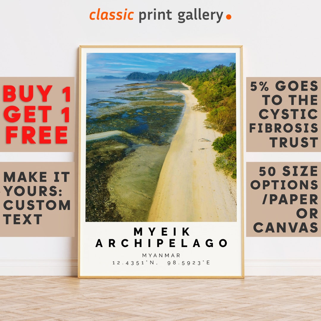 Myeik Archipelago Print Wall Art Colorful Poster,personalized Birthday ...