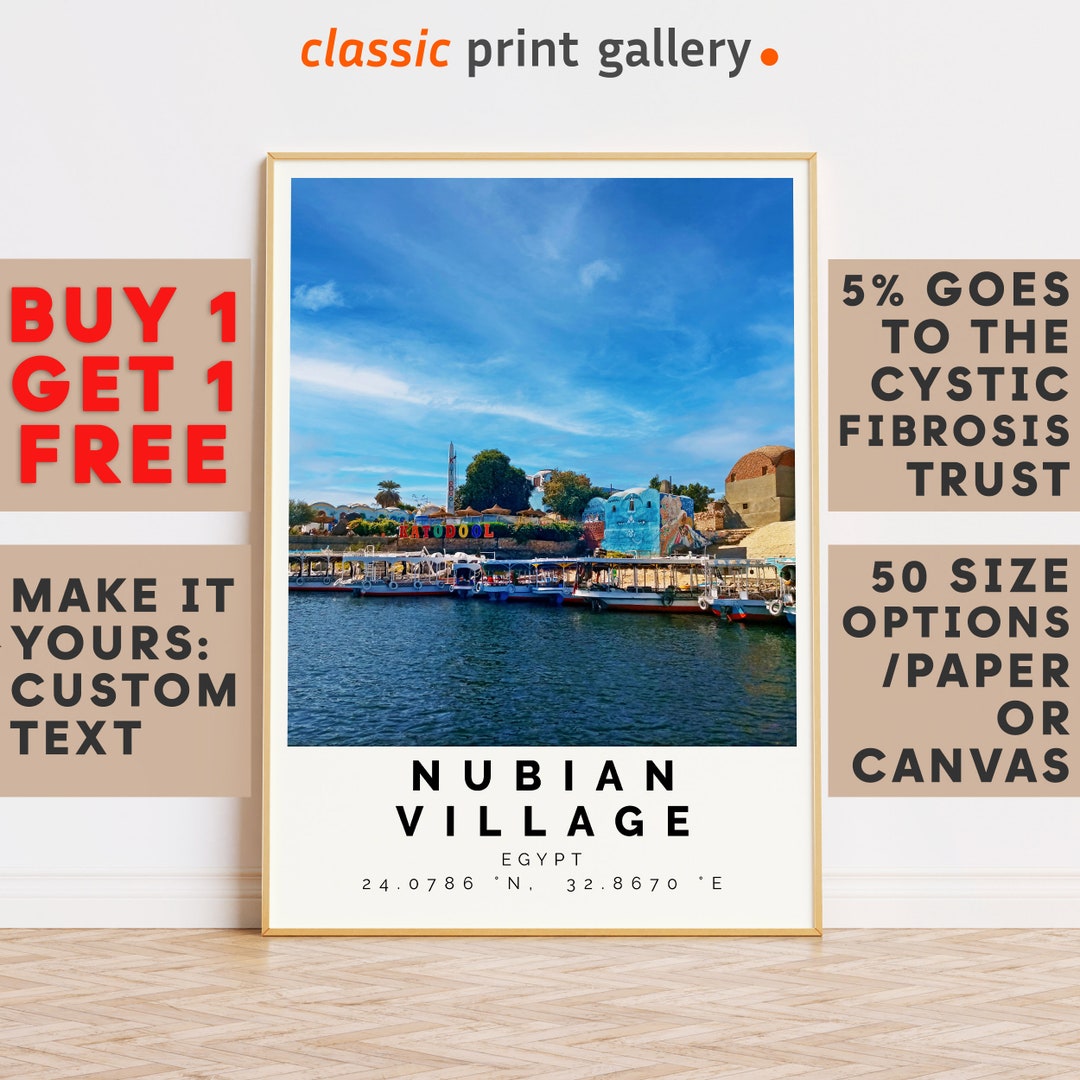Nubian Village Print,nubian Village Wall Art,nubian Village Colorful ...