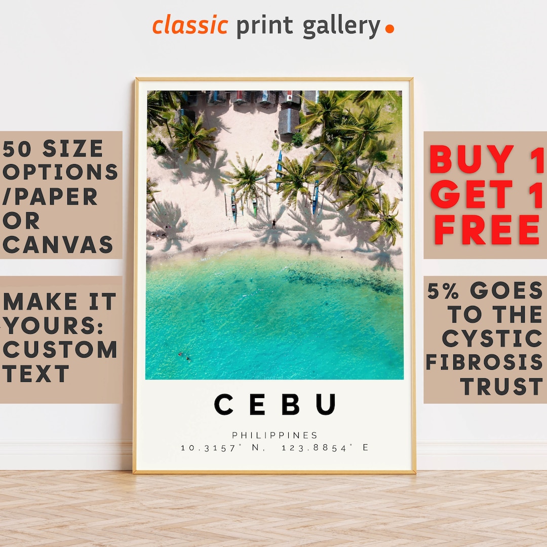 Cebu Poster Colorful Print, Cebu Wall Art, Cebu Photo Decor, Cebu Gift ...