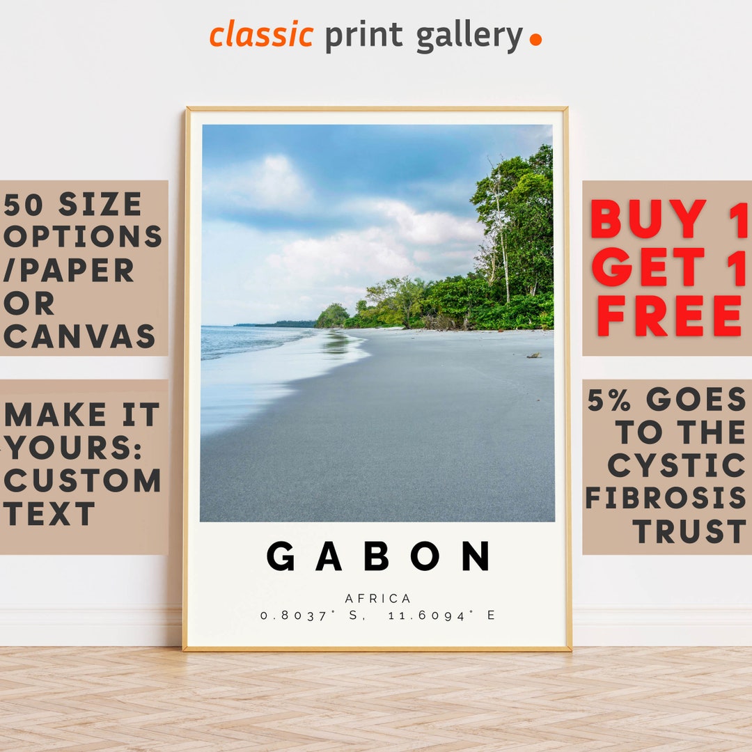 Gabon Poster Colorful Print, Gabon Wall Art, Gabon Photo Decor, Gabon ...
