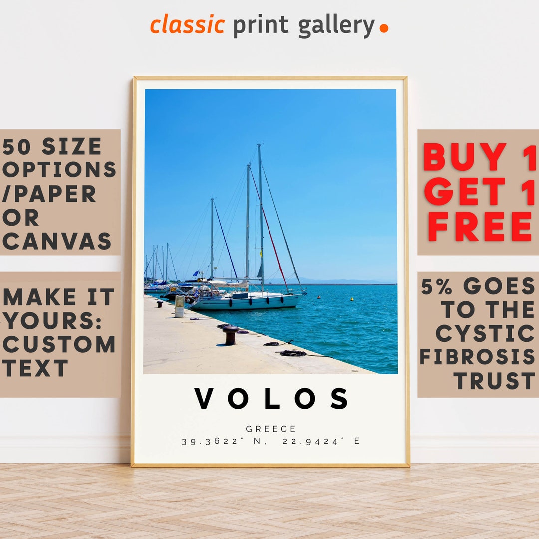 Volos Poster Colorful Print, Volos Wall Art, Volos Photo Decor, Volos ...