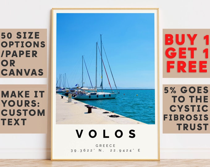 Volos Poster Colorful Print, Volos Wall Art, Volos Photo Decor, Volos ...