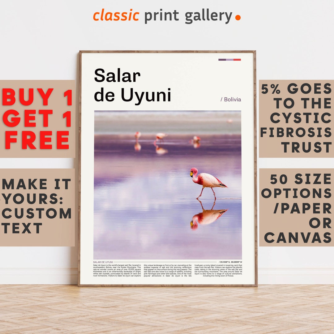 Salar De Uyuni Print, Salar De Uyuni Wall Art, Salar De Uyuni Color ...