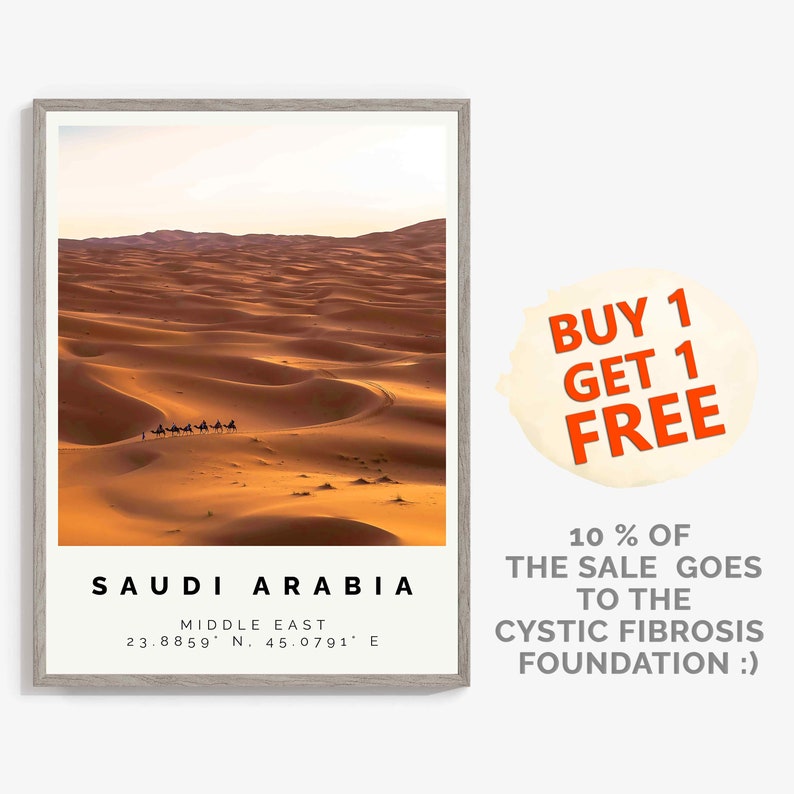 Saudi Arabia Poster Colorful Print Saudi Arabia Wall Art - Etsy
