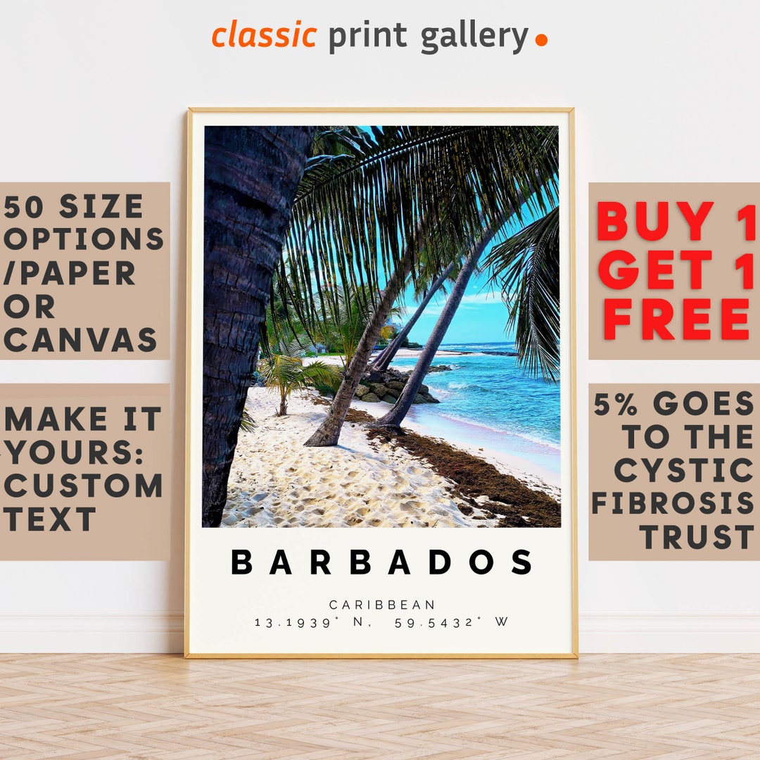 Barbados Poster Colorful Print, Barbados Wall Art, Barbados Photo Decor ...