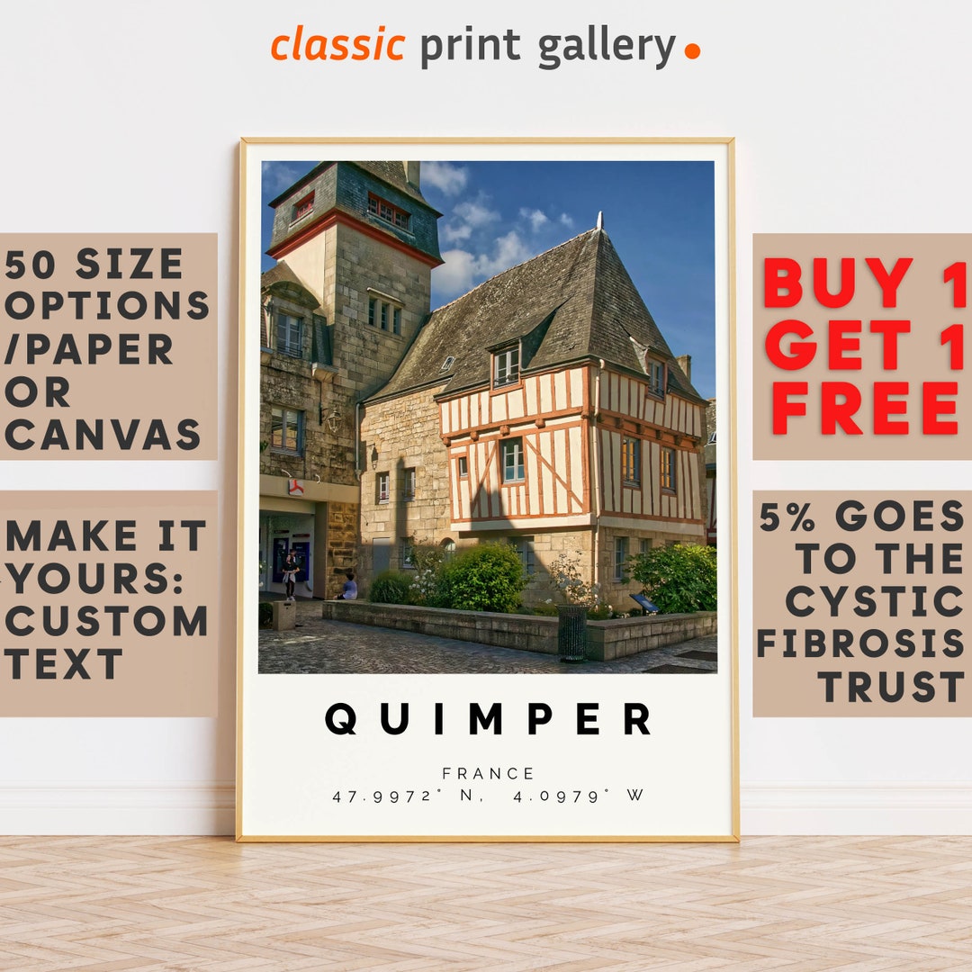 Quimper Poster Colorful Print, Quimper Wall Art, Quimper Photo Decor ...