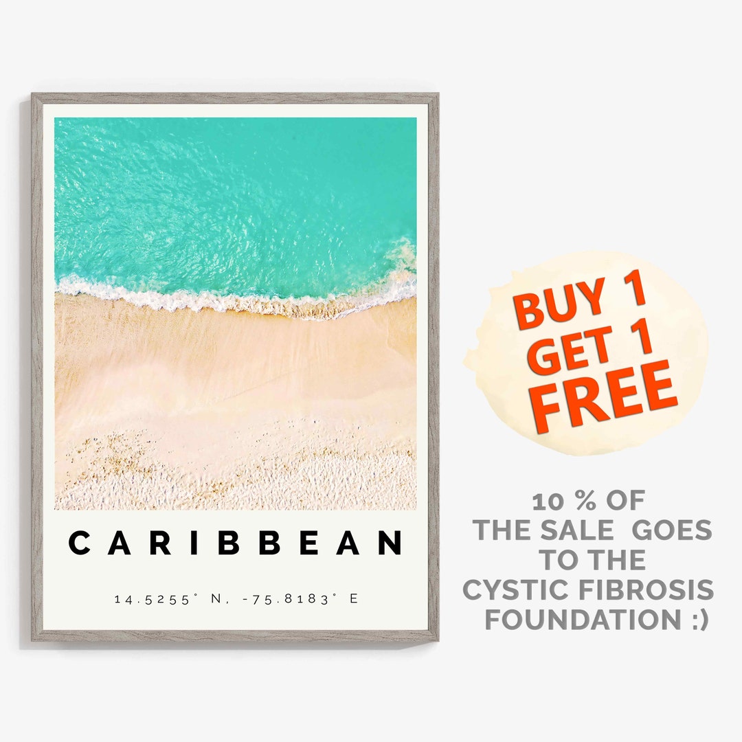 Caribbean Poster Colorful Print Caribbean Wall Art Caribbean - Etsy