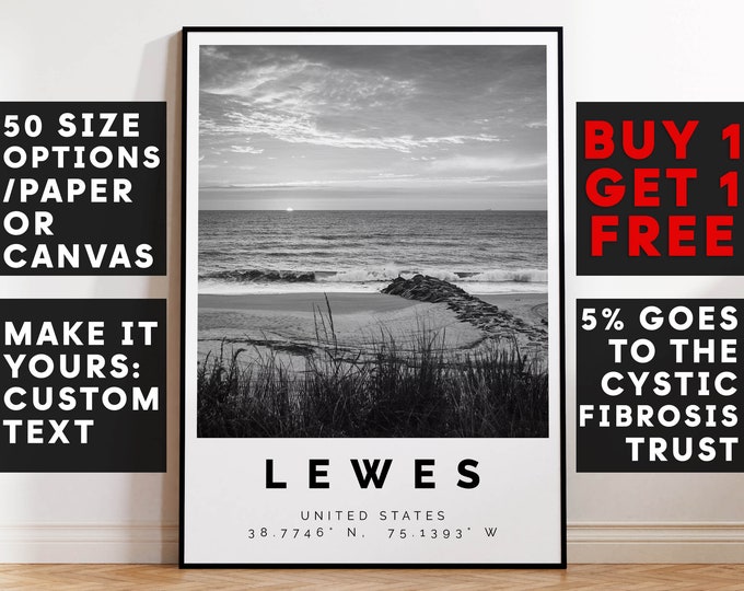 Lewes Print Black and White, Lewes Wall Art, Lewes Poster, Lewes Photo ...