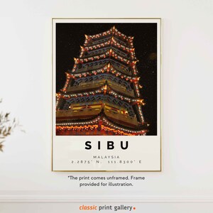 Sibu Poster Colorful Print, Sibu Wall Art, Sibu Photo Decor, Sibu Gift ...