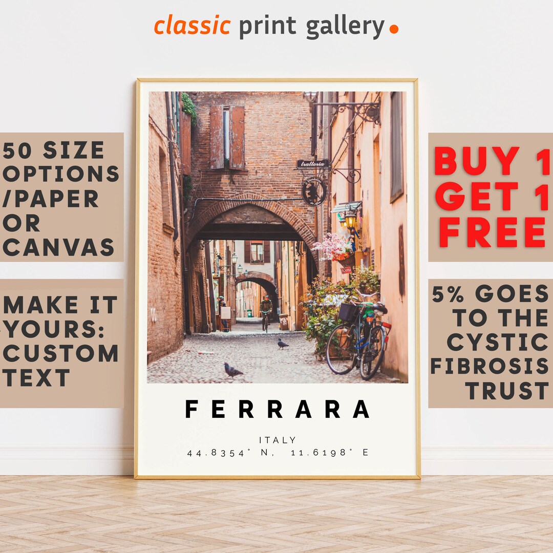 Ferrara Poster Colorful Print, Ferrara Wall Art, Ferrara Photo Decor ...