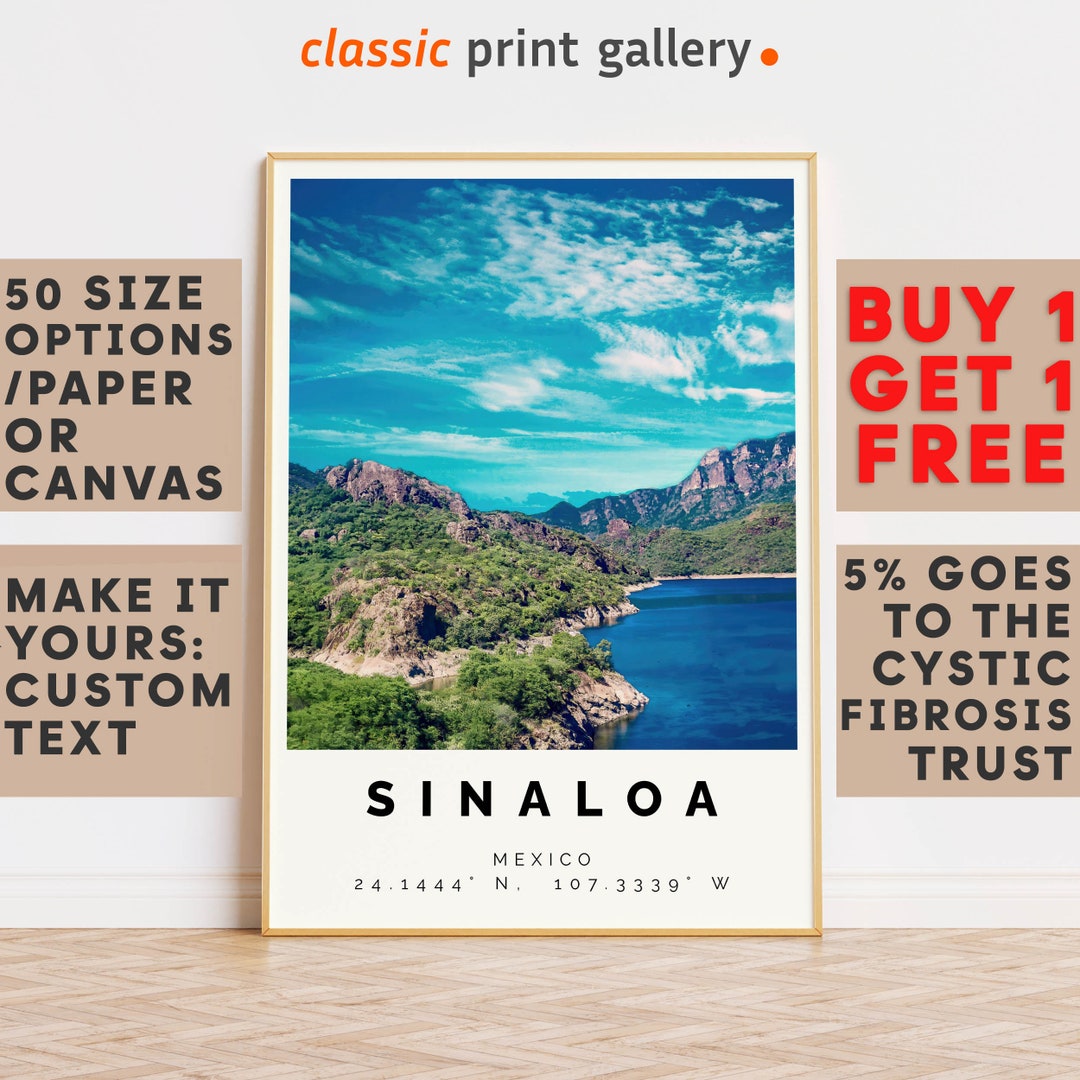 Sinaloa Poster Colorful Print, Sinaloa Wall Art, Sinaloa Photo Decor ...