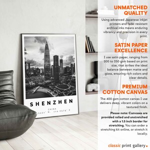Shenzhen Print Black and White Photo, Shenzhen Wall Art, Shenzhen ...