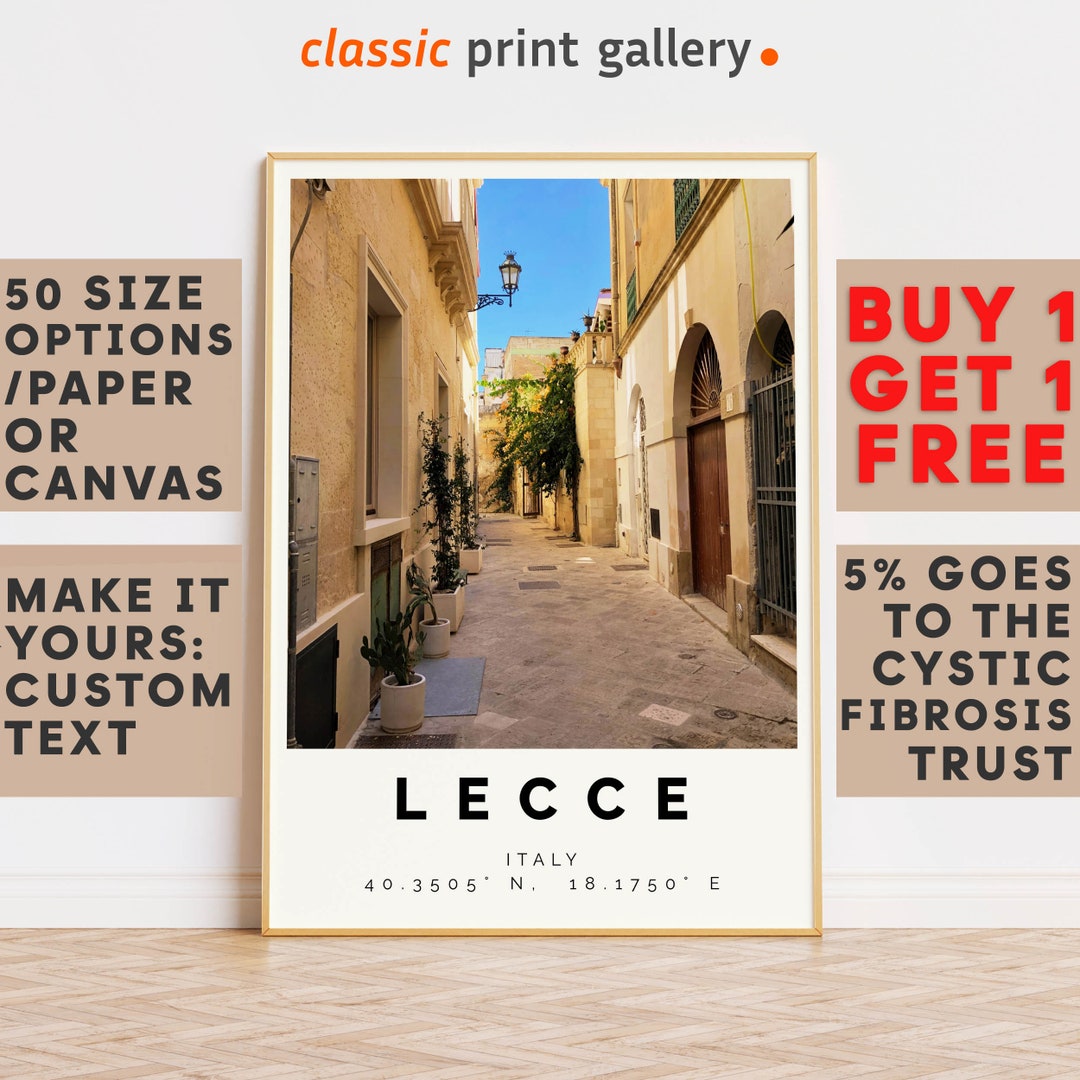 Lecce Poster Colorful Print, Lecce Wall Art, Lecce Photo Decor, Lecce ...