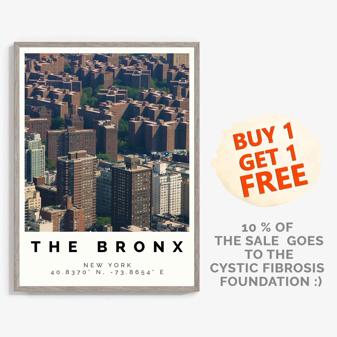 The Bronx Poster Colorful Print the Bronx Wall Art the Bronx - Etsy