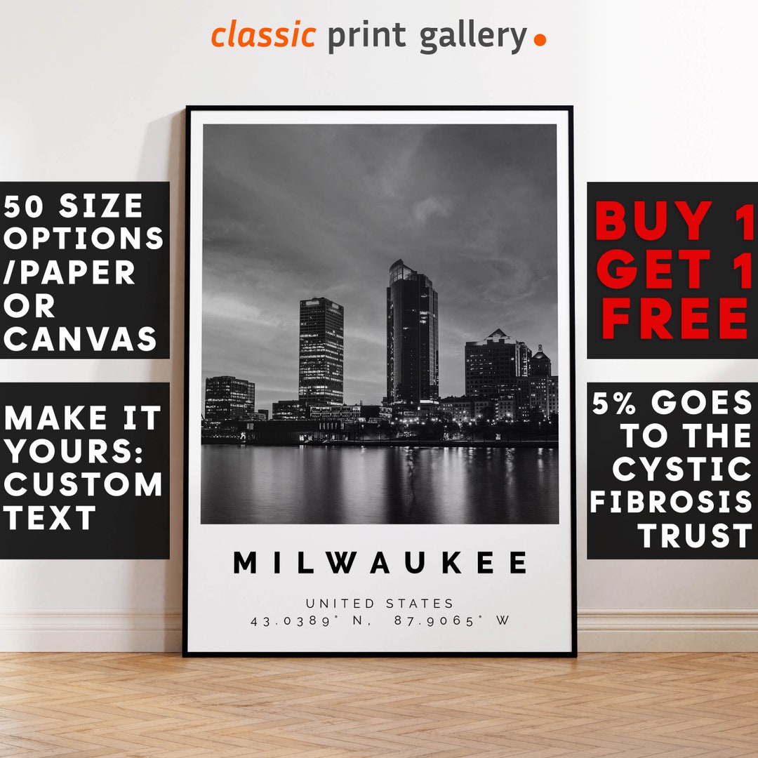 Milwaukee Poster Print,milwaukee Wall Art, Housewarming Gift ...