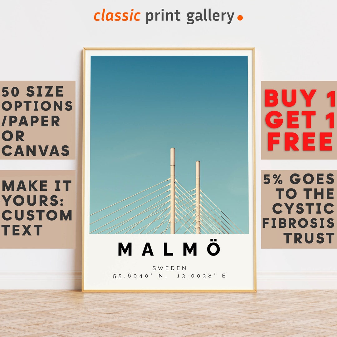 Malmo Poster Colorful Print, Malmo Wall Art, Malmo Photo Decor, Malmo ...