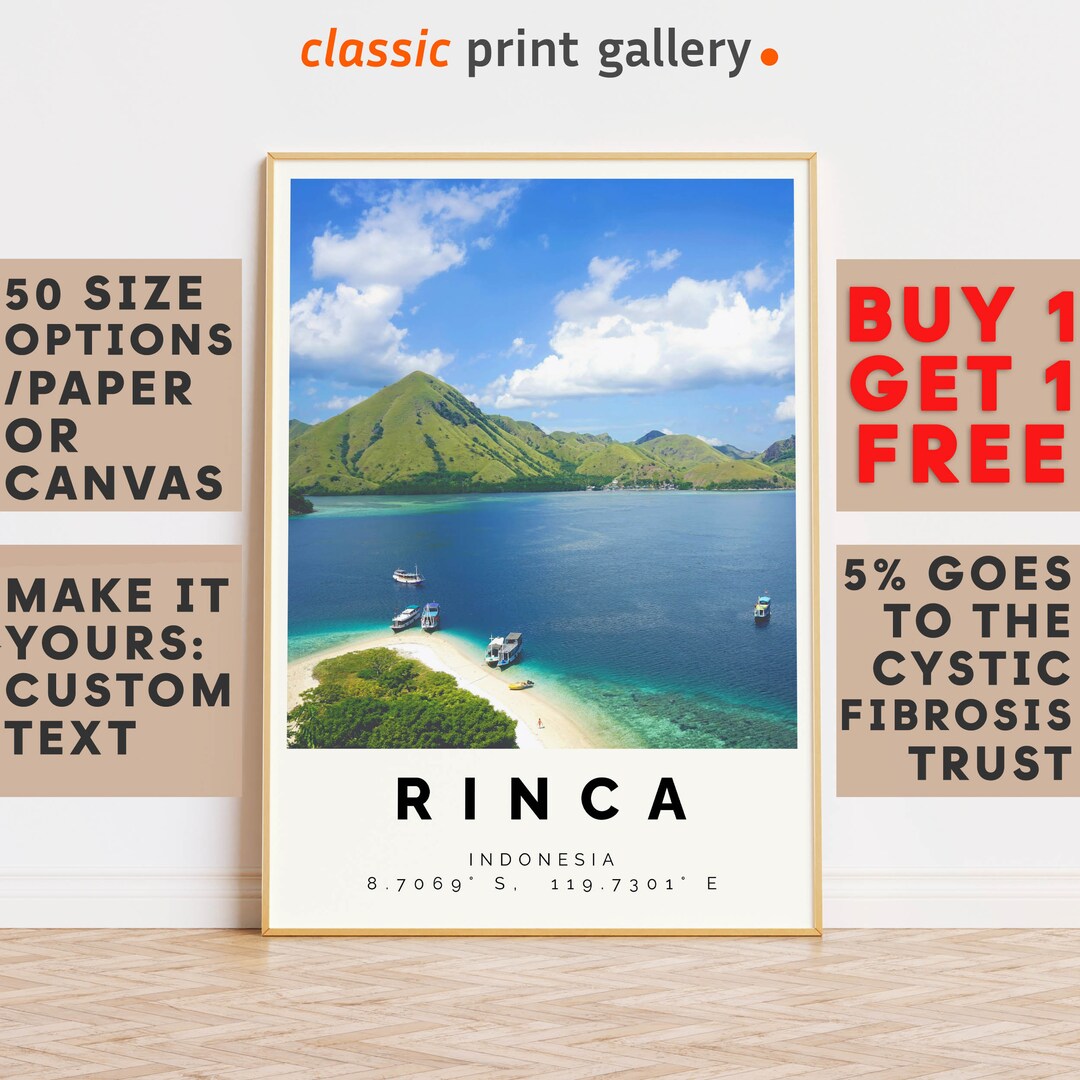 Rinca Poster Colorful Print, Rinca Wall Art, Rinca Photo Decor, Rinca Gift Travel Print ...