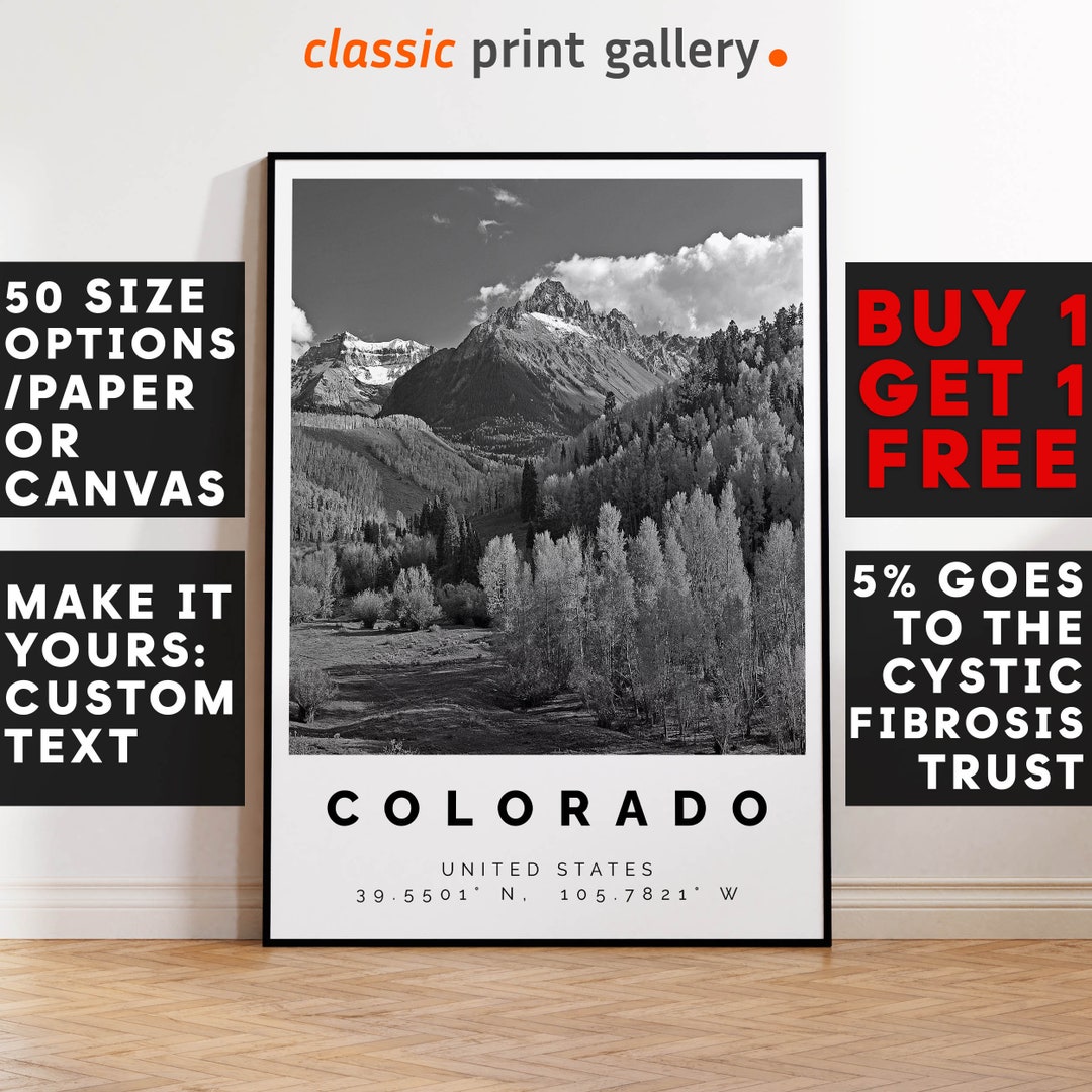 Colorado Print Black and White Photo, Colorado Wall Art, Colorado ...