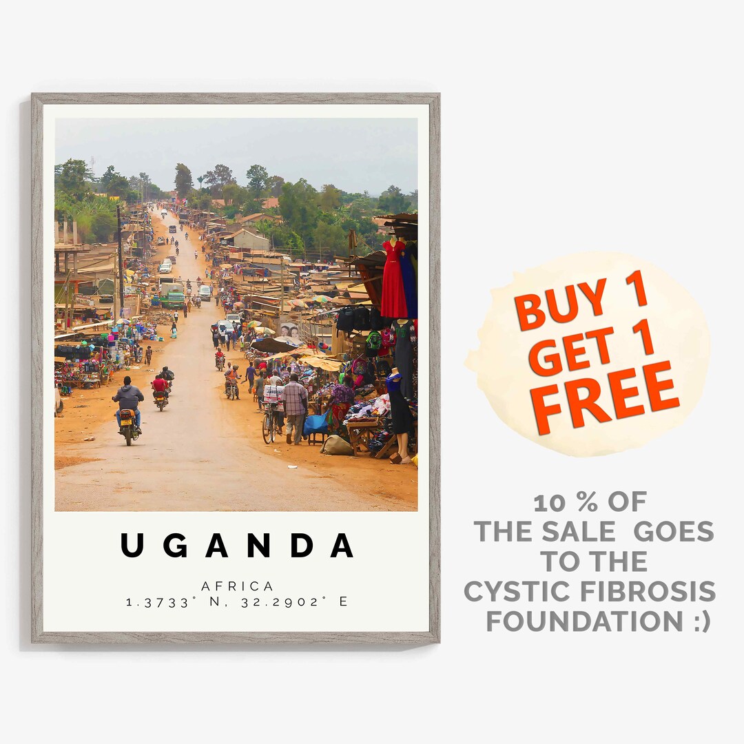 Uganda Poster Colorful Print Uganda Wall Art Uganda Photo - Etsy