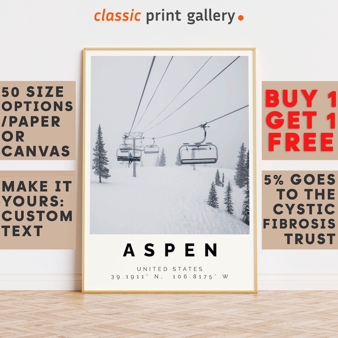 Aspen Poster Colorful Print, Aspen Wall Art, Aspen Photo Decor, Aspen ...
