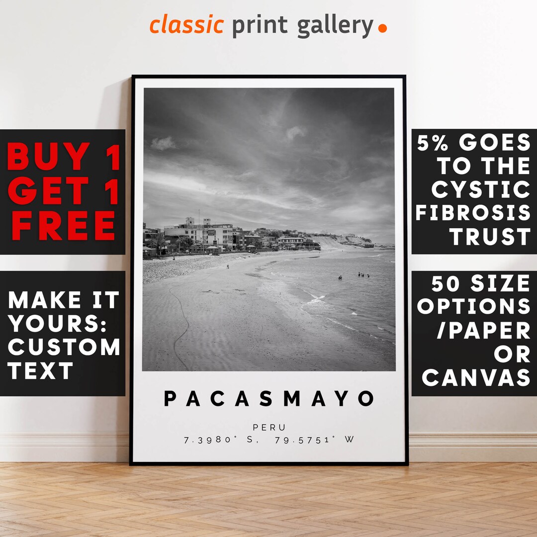 Surf Poster,pacasmayo Print,pacasmayo Wall Art,pacasmayo Black and ...