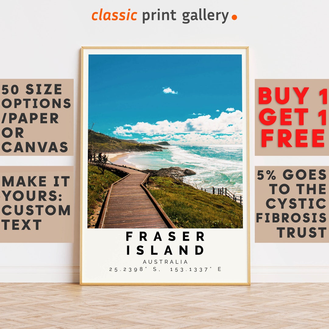 Fraser Island Poster Colorful Print, Fraser Island Wall Art, Fraser ...