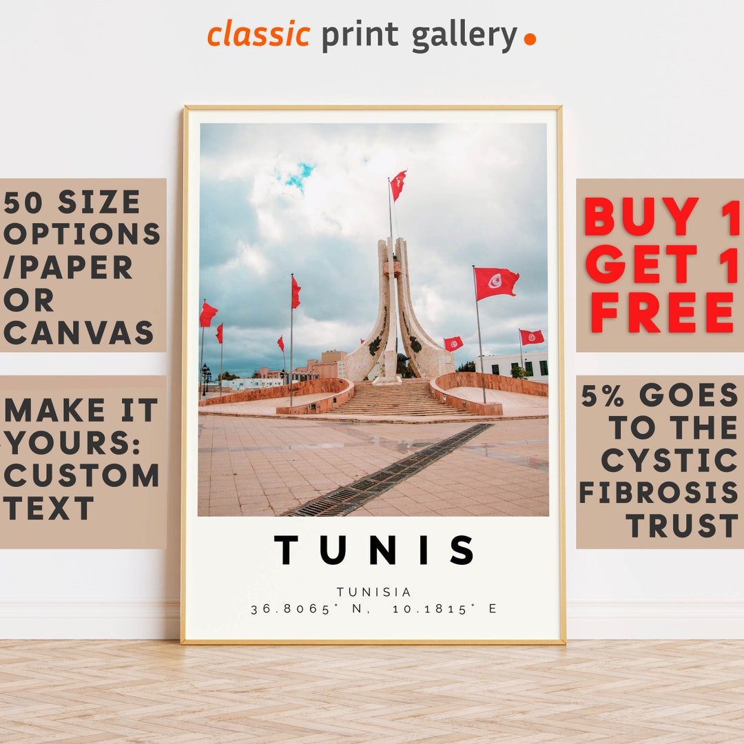 Tunis Poster Colorful Print, Tunis Wall Art, Tunis Photo Decor, Tunis ...