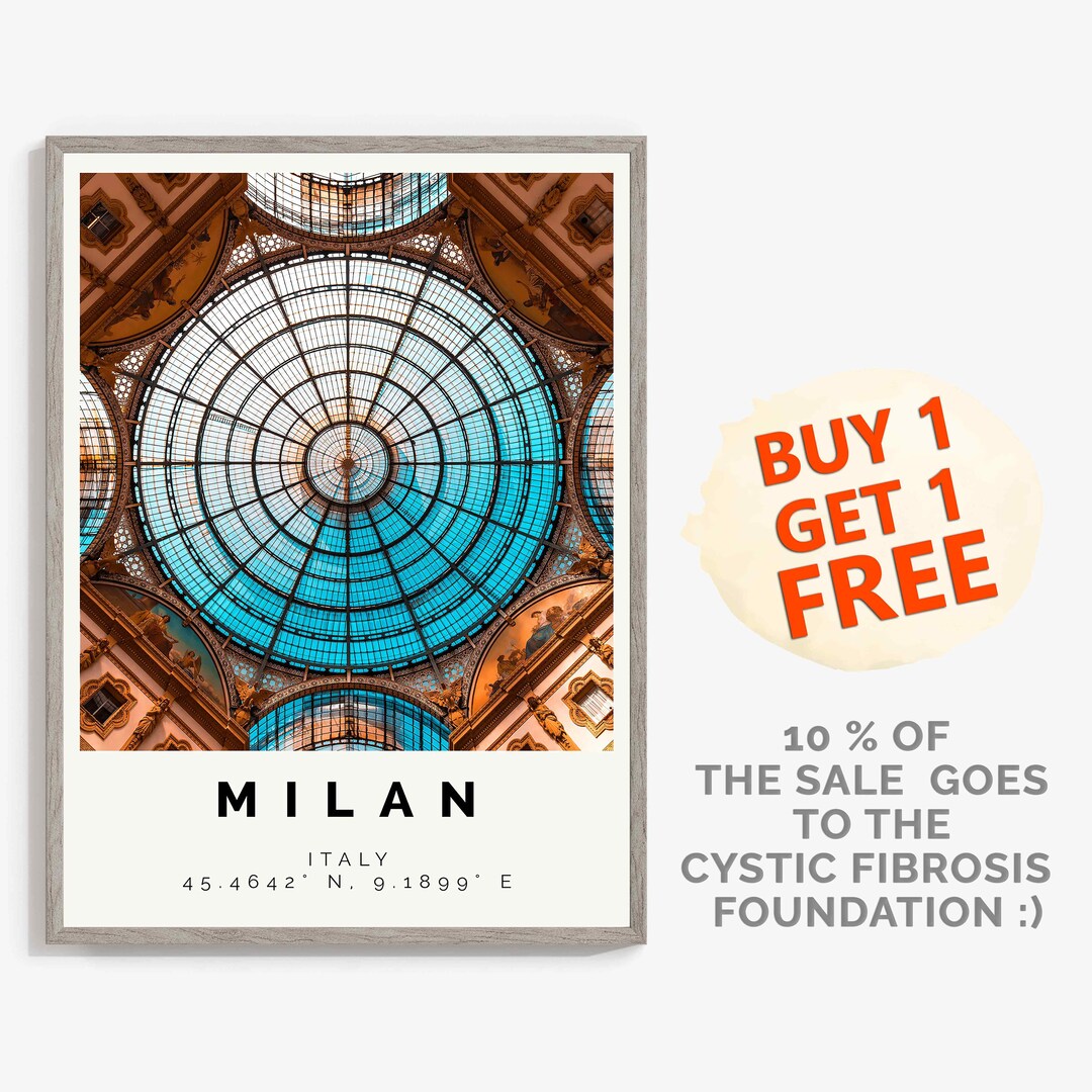 Milan Poster Colorful Print Milan Wall Art Milan Photo - Etsy