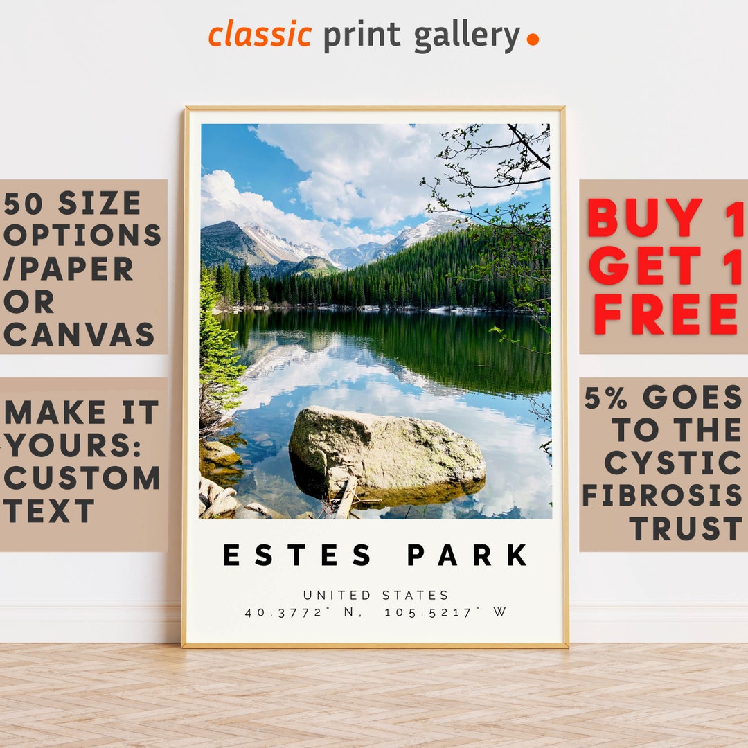 Estes Park Poster Colorful Print, Estes Park Wall Art, Estes Park Photo ...