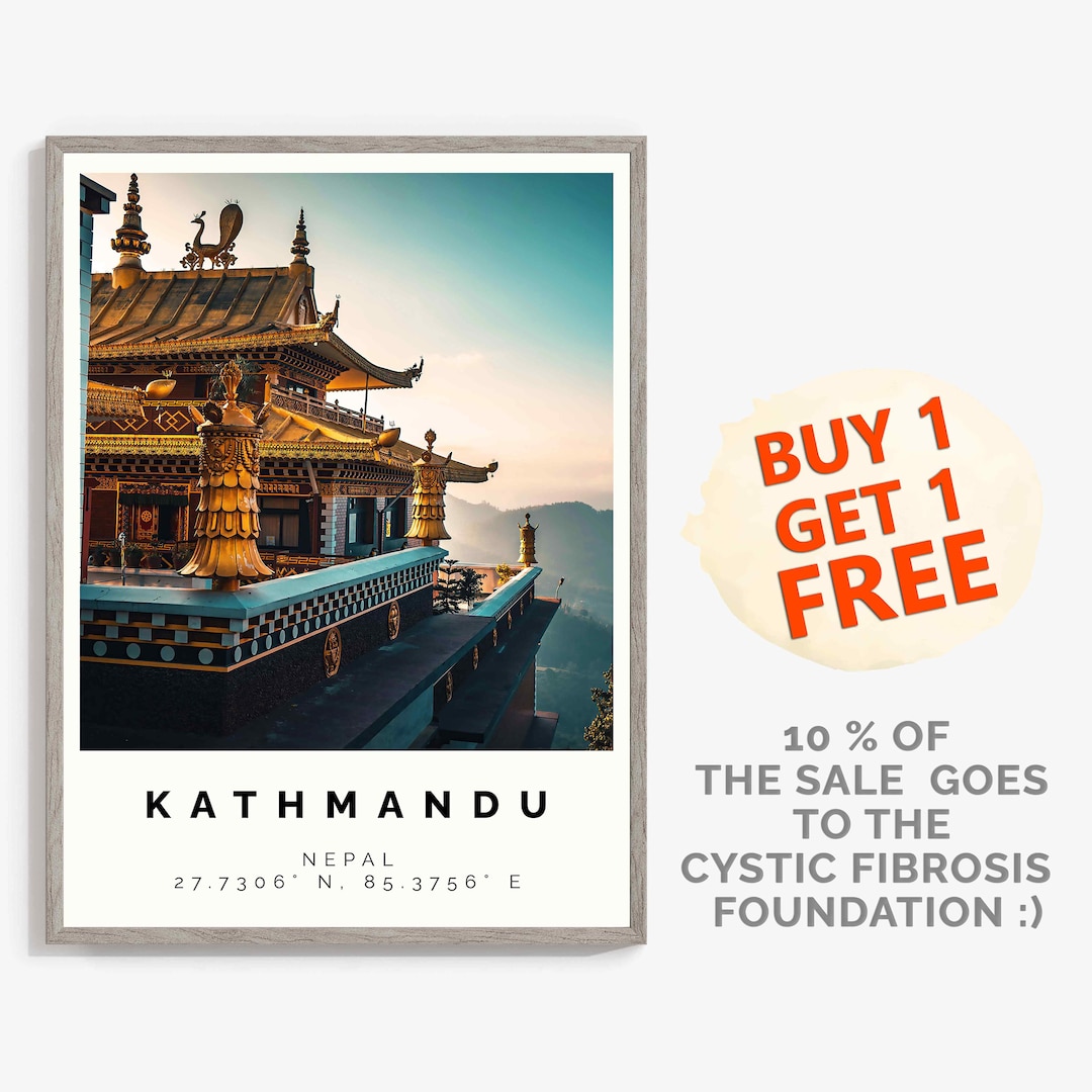 Kathmandu Poster Colorful Print Kathmandu Wall Art Kathmandu - Etsy