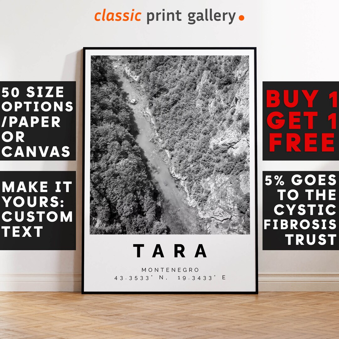 Tara Poster Black and White Print, Tara Wall Art, Tara Travel Poster ...