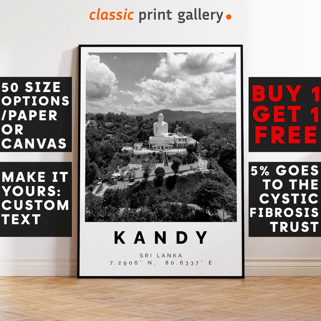 Kandy Poster,kandy Print,kandy Black and White Photographic Art ...