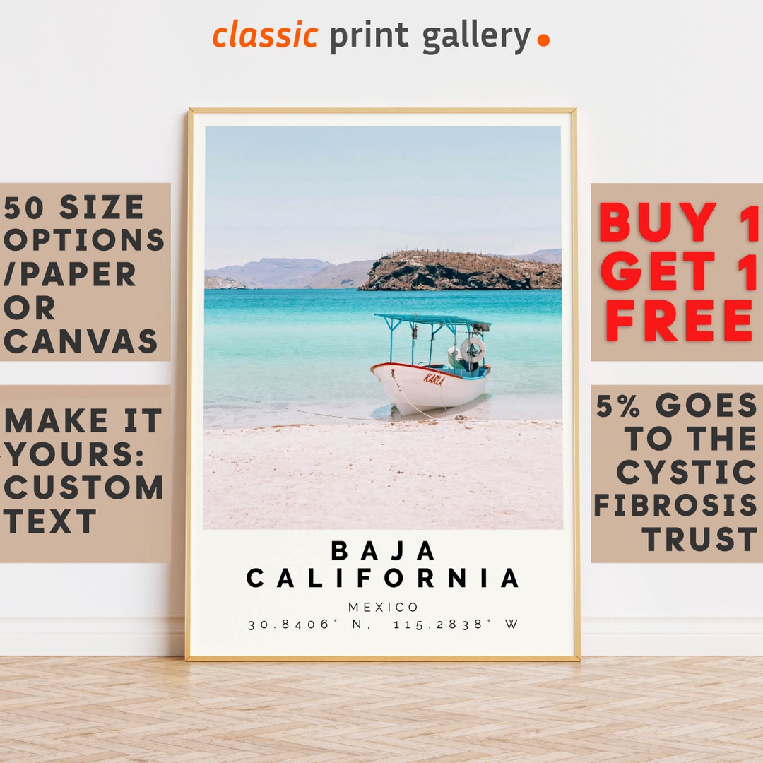 Baja California Poster Colorful Print, Baja California Wall Art, Baja ...