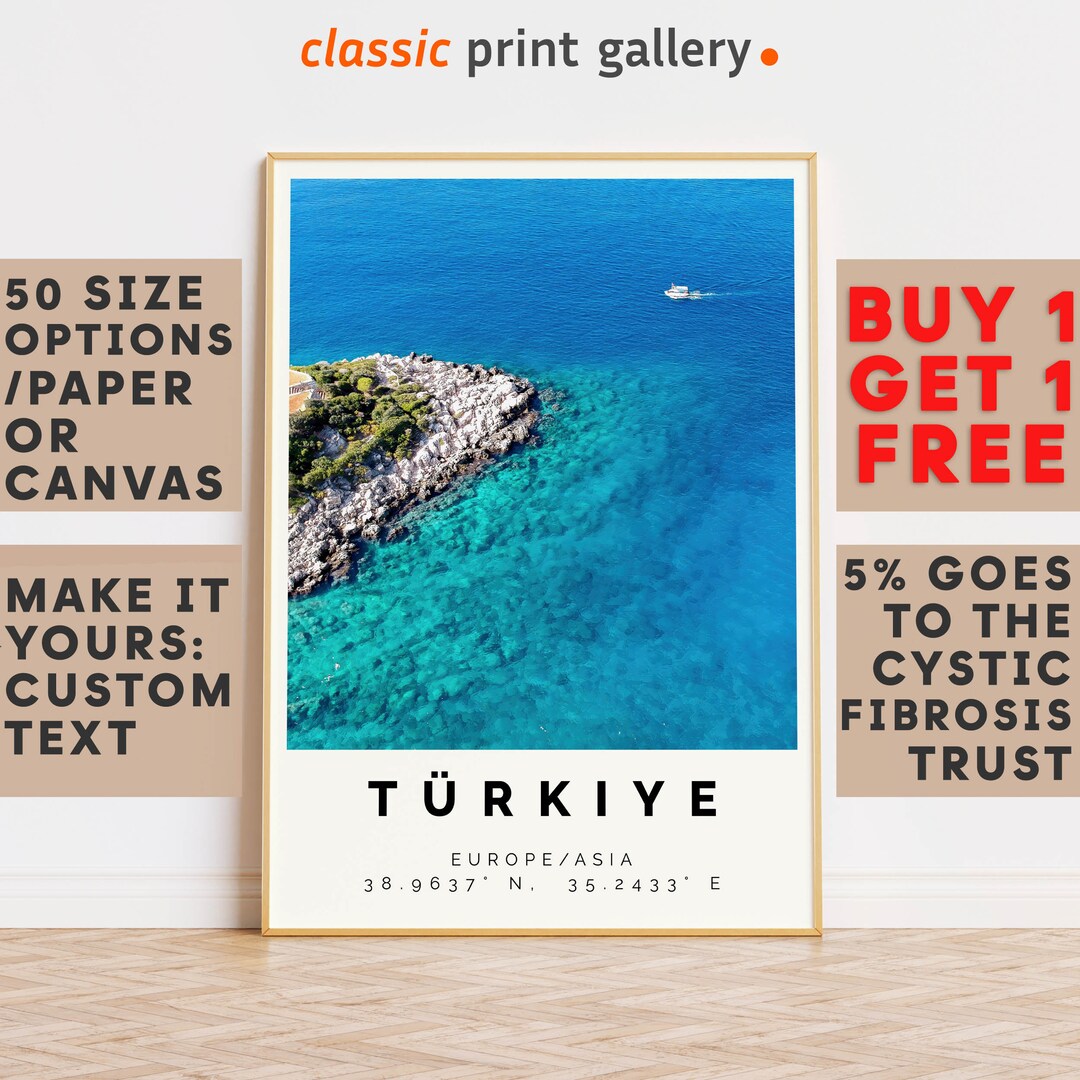 Turkey Poster Colorful Print, Turkey Wall Art, Turkey Photo Decor ...