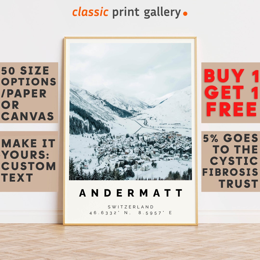 Andermatt Poster Colorful Print, Andermatt Wall Art, Andermatt Photo Decor, Andermatt Gift ...