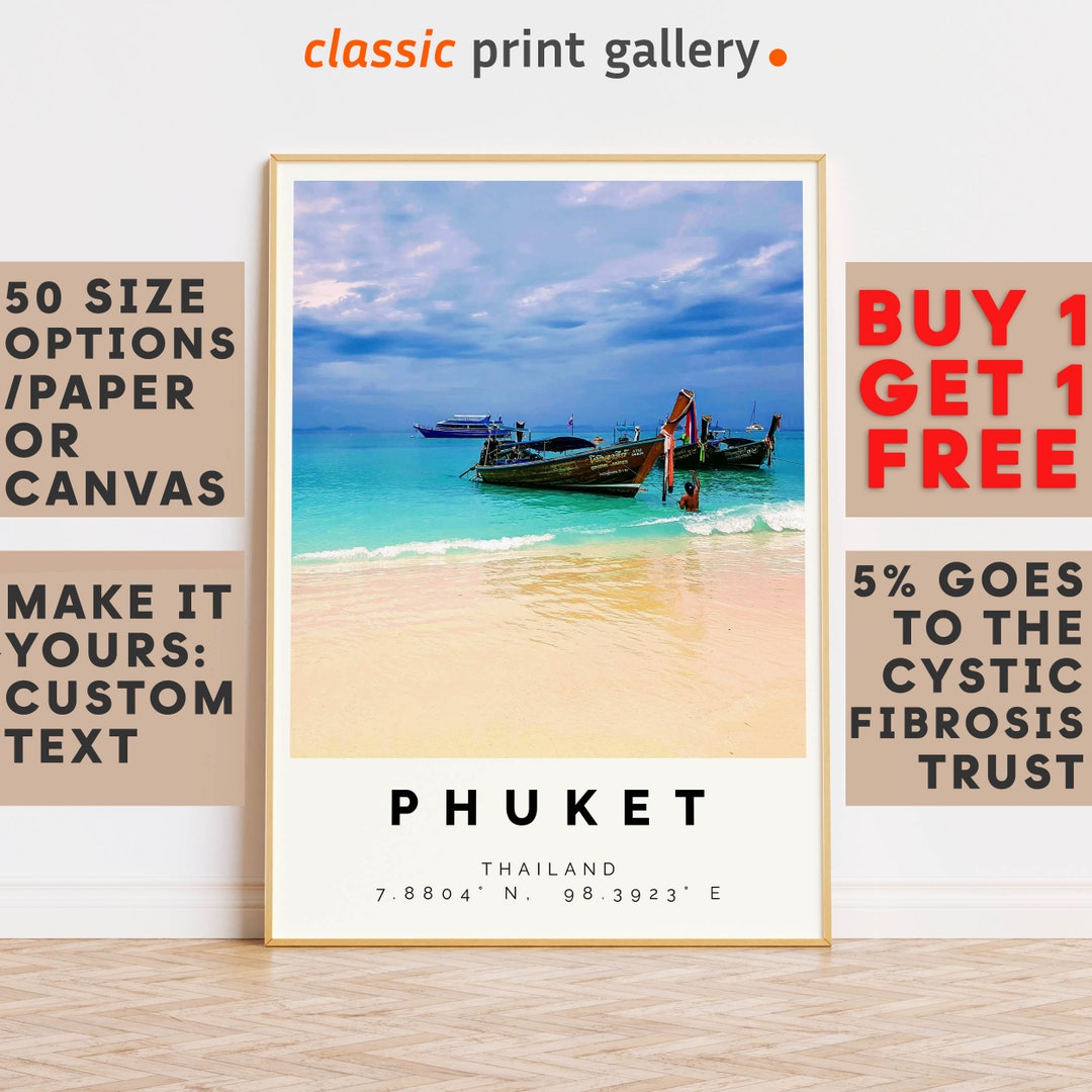 Phuket Poster Colorful Print, Phuket Wall Art, Phuket Photo Decor ...