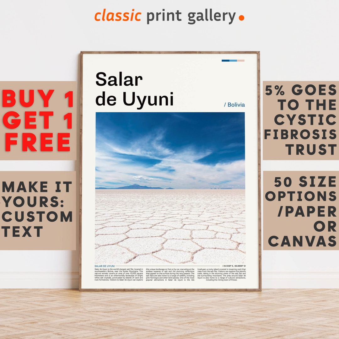 Salar De Uyuni Print, Salar De Uyuni Wall Art, Salar De Uyuni Color ...
