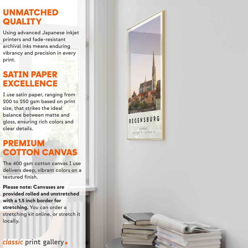 Regensburg Poster Colorful Print, Regensburg Wall Art, Regensburg Photo ...