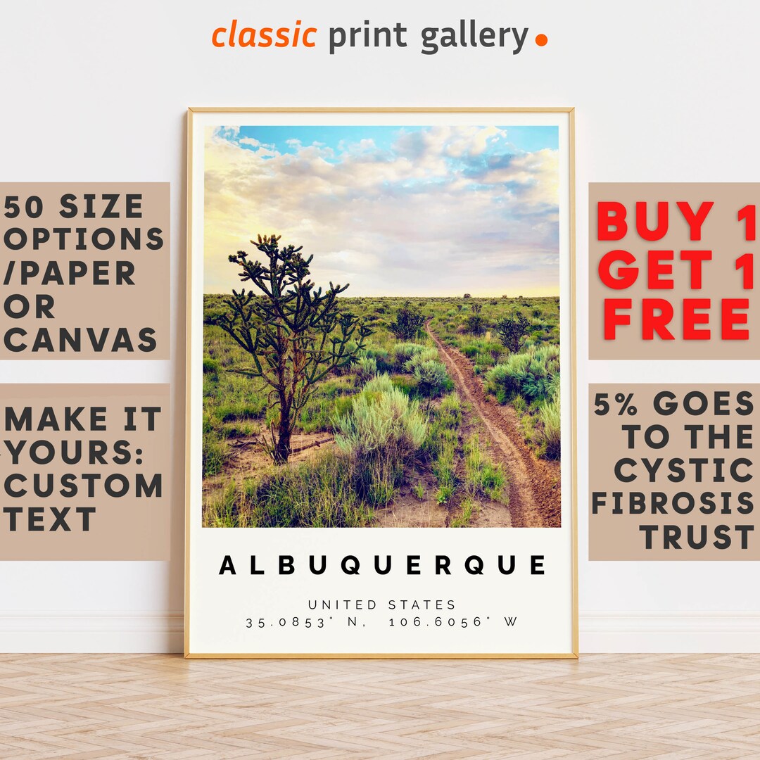 Albuquerque Poster Colorful Print, Albuquerque Wall Art, Albuquerque ...