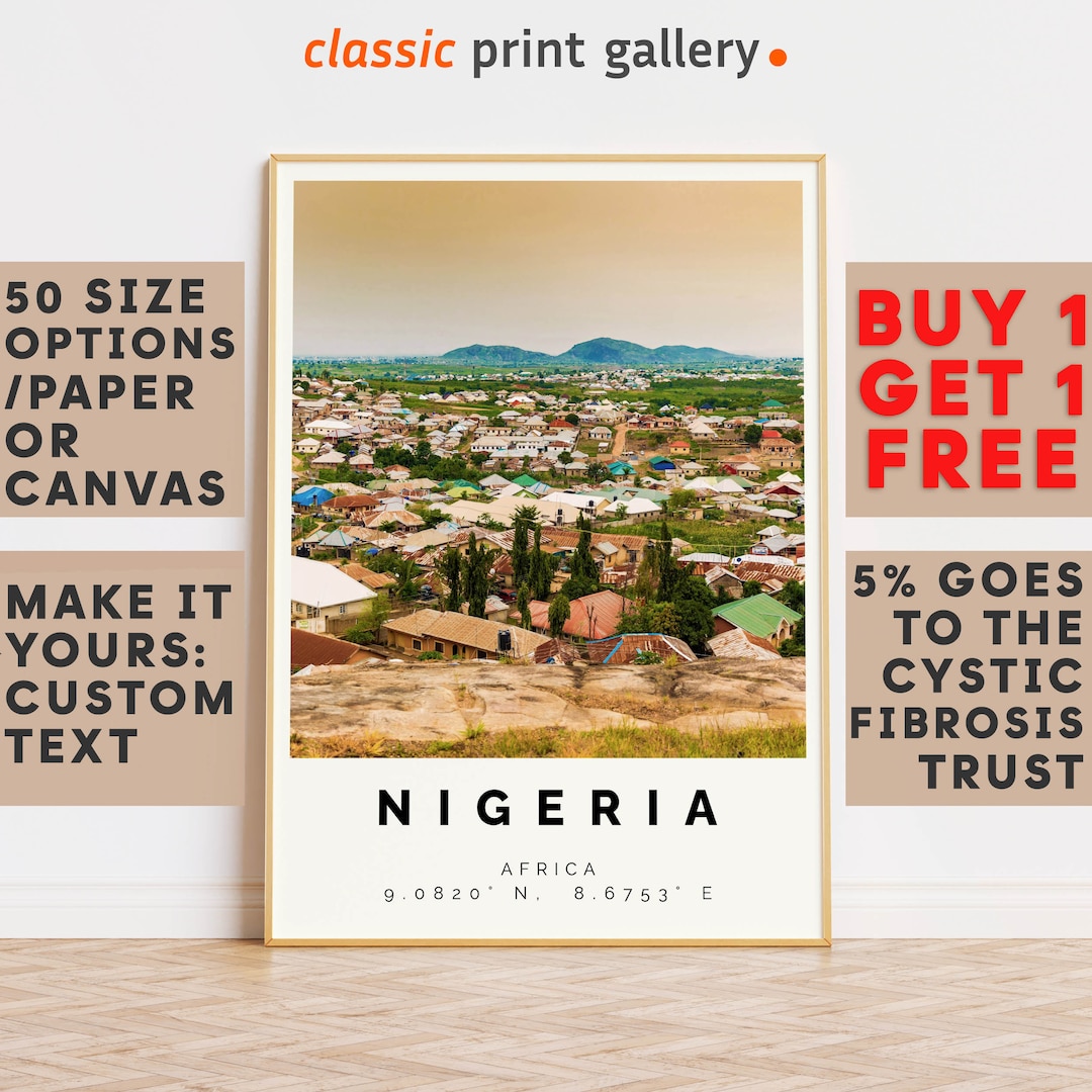 Nigeria Poster Colorful Print, Nigeria Wall Art, Nigeria Photo Decor ...