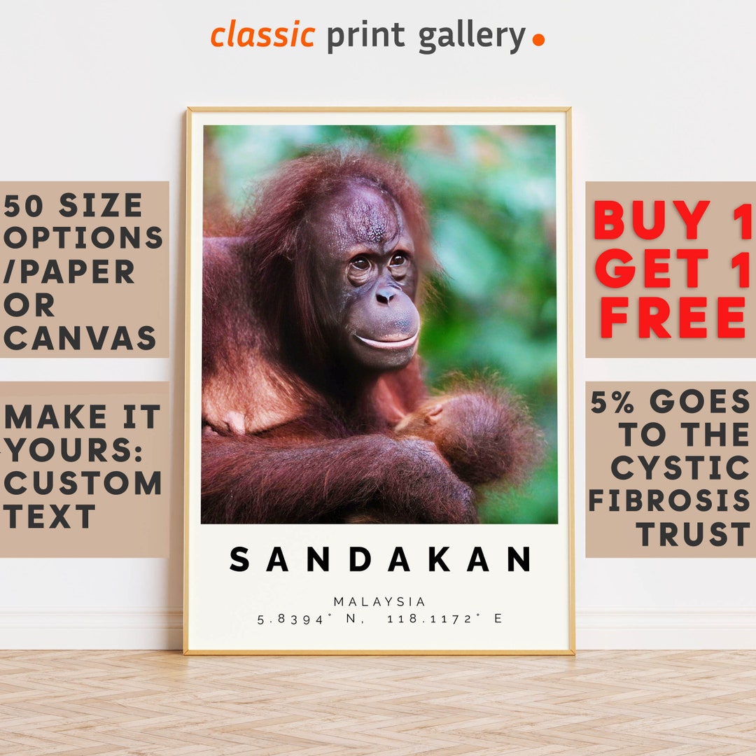Sandakan Poster Colorful Print, Sandakan Wall Art, Sandakan Photo Decor ...