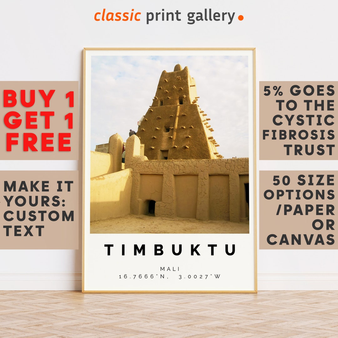 Timbuktu Print,timbuktu Wall Art,timbuktu Colorful Poster,personalized ...
