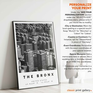 Bronx Poster Black and White Print, Bronx Wall Art, Bronx Travel Photo ...