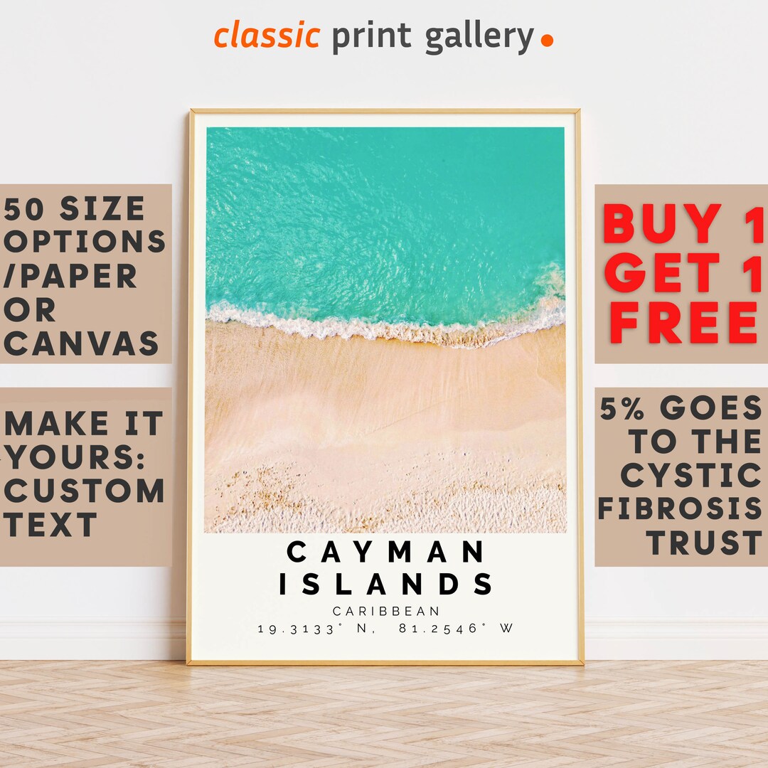 Cayman Islands Poster Colorful Print, Cayman Islands Wall Art, Cayman ...