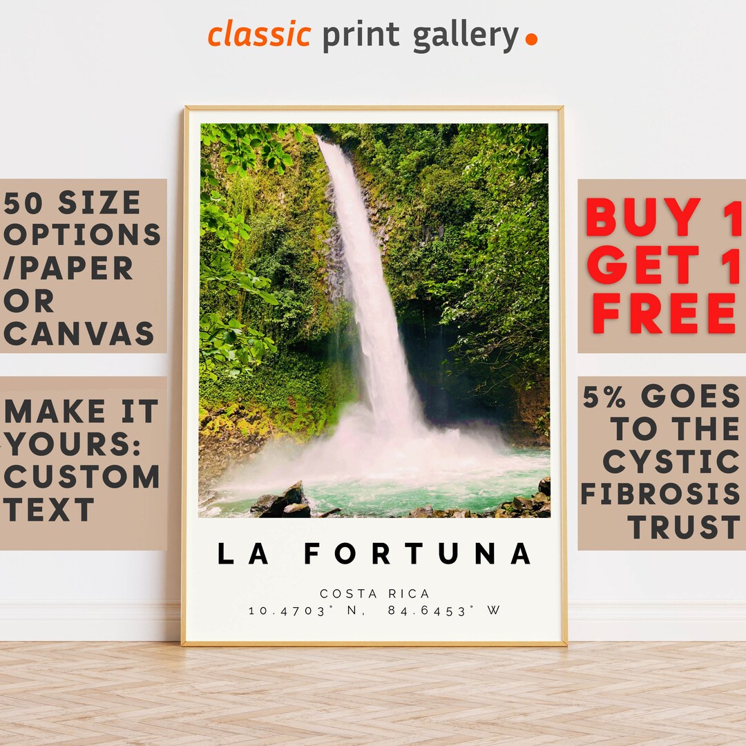 La Fortuna Poster Colorful Print, La Fortuna Wall Art, La Fortuna Photo ...