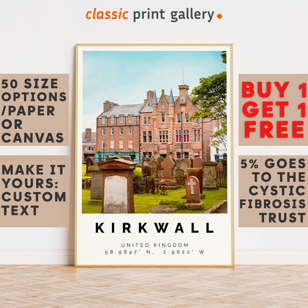 Kirkwall Poster Colorful Print, Kirkwall Wall Art, Kirkwall Photo Decor ...