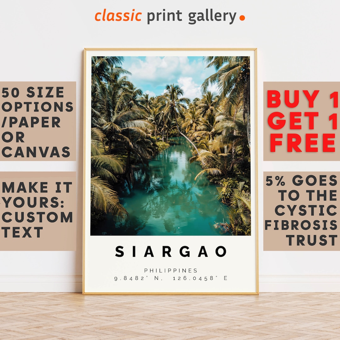 Siargao Poster Colorful Print, Siargao Wall Art, Siargao Photo Decor, Siargao Gift Travel Print ...