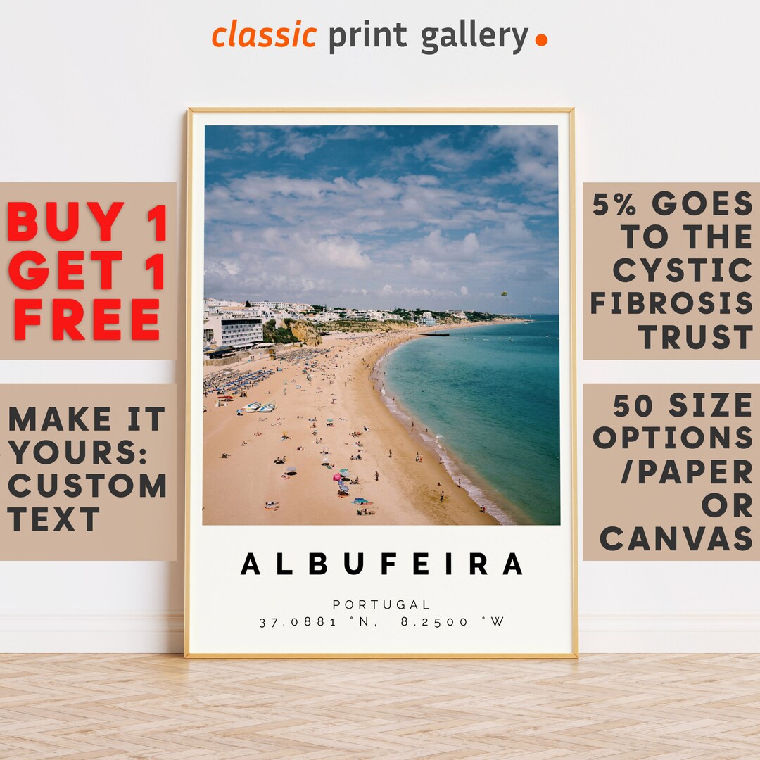 Albufeira Print,albufeira Wall Art,albufeira Colorful Poster ...
